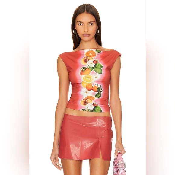 Miaou | Tops | Nwt Miaou X Revolve Lani Top In Tuti Frutti Print | Poshmark